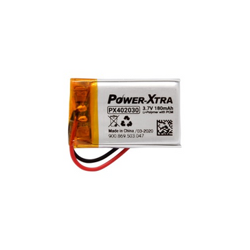 Power-Xtra PX402030 3.7V 180 mAh Li-Polymer Battery with PCM (1.5A ...